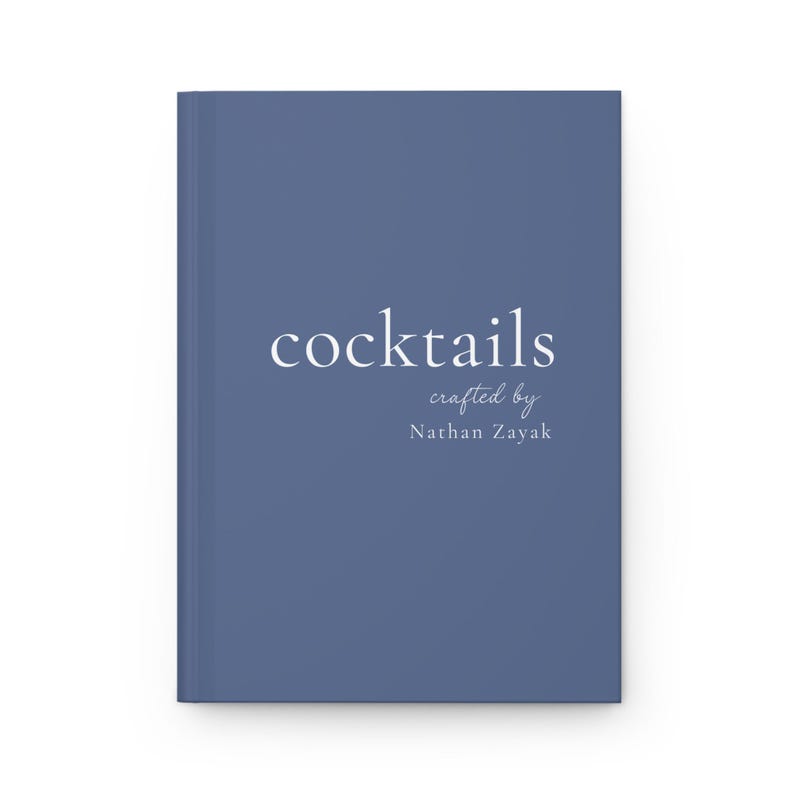 Personalized Cocktail Recipe Book, Birthday Gift for Bartender ...