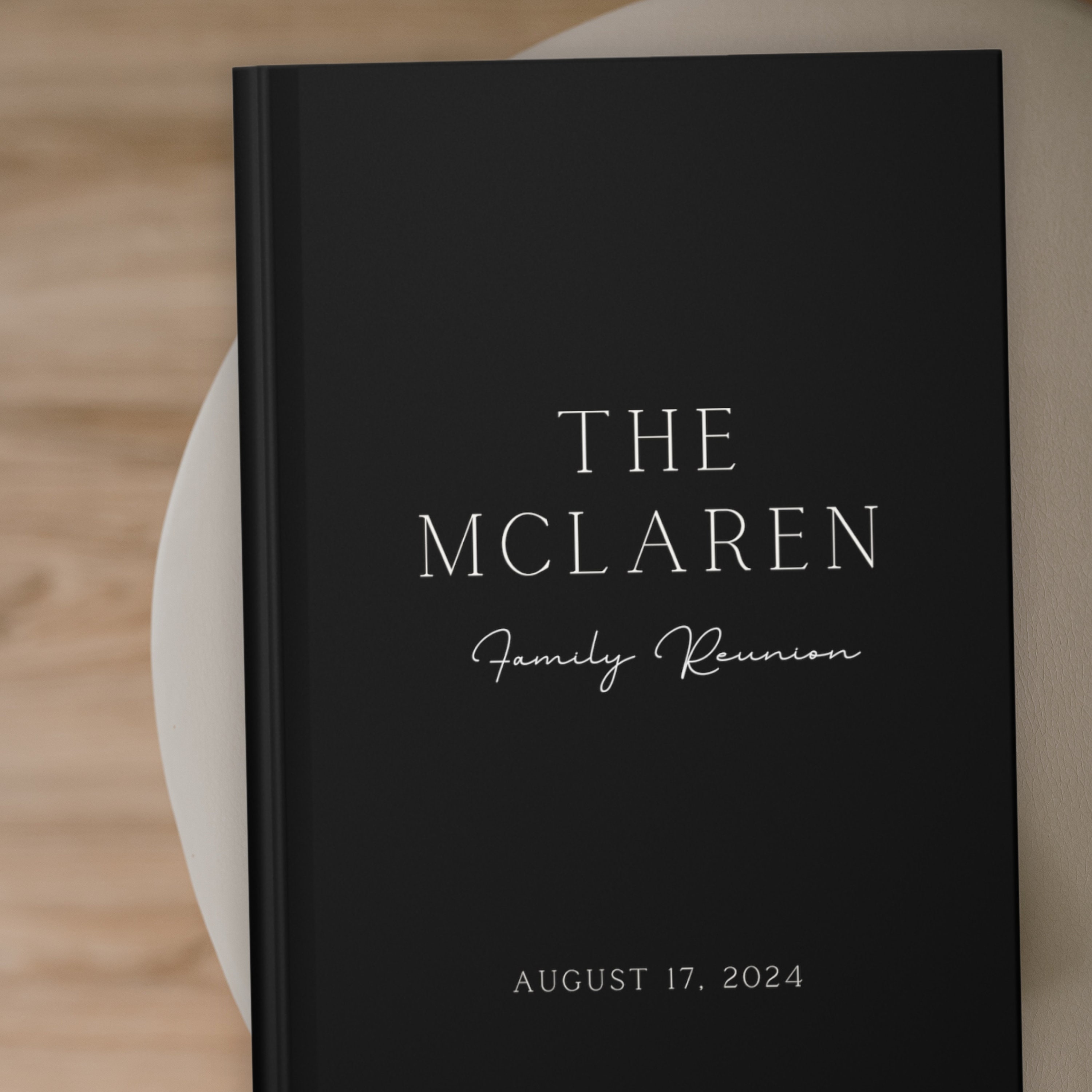 Family Reunion Guestbook, Custom Family Name Memory Journal, Personalized Keepsake Notebook ...