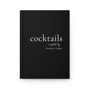 Personalized Cocktail Recipe Book, Birthday Gift for Bartender ...