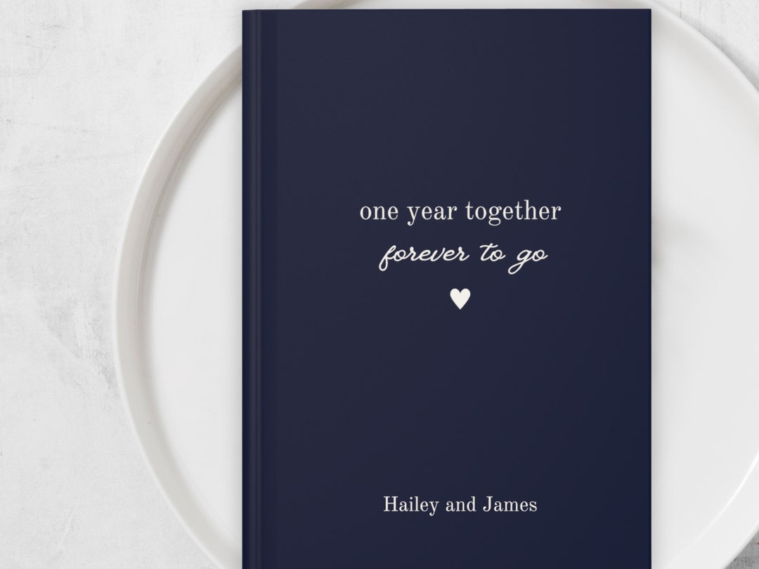 One Year Anniversary Gift, Personalized Couple Notebook, Dating ...