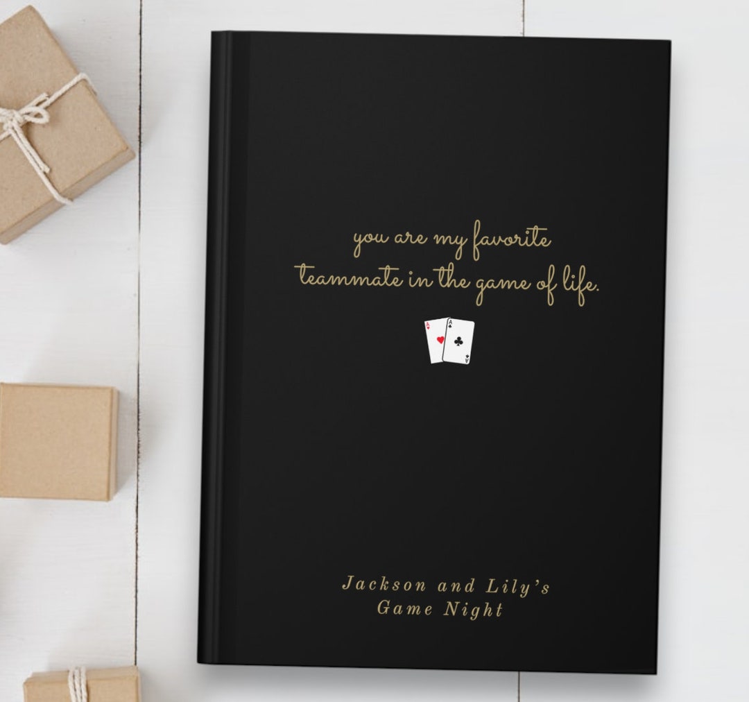 Personalized Game Gifts, Game Night Score Book, Couples Card Game Night ...