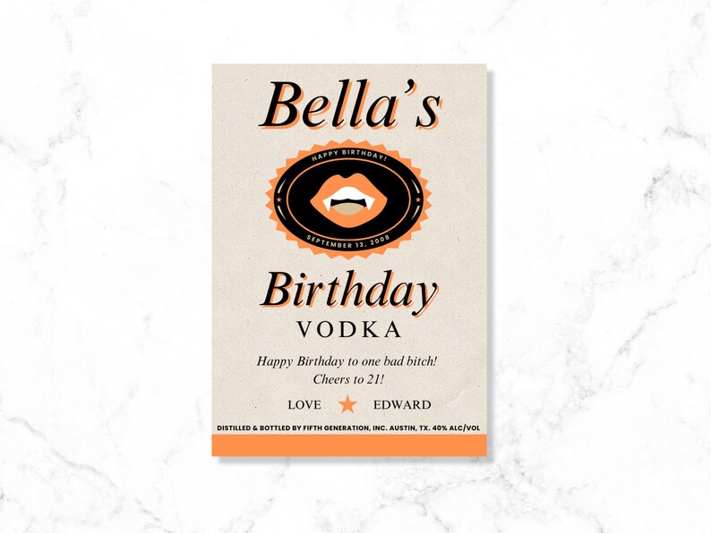 Custom Tito's Vodka Label Template, Vodka Label, Custom Tito's Bottle ...