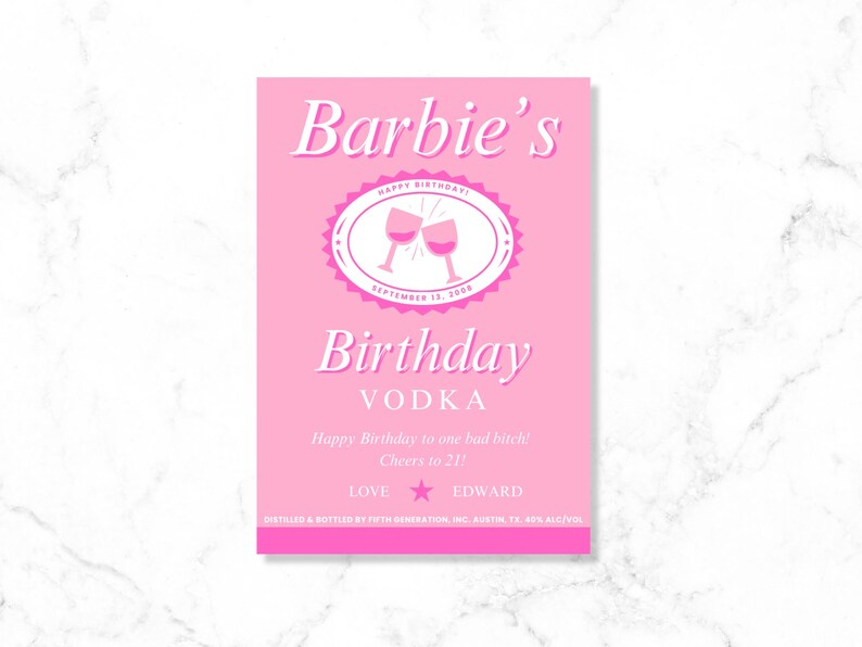 Custom Tito's Vodka Label Template, Vodka Label, Custom Tito's Bottle ...