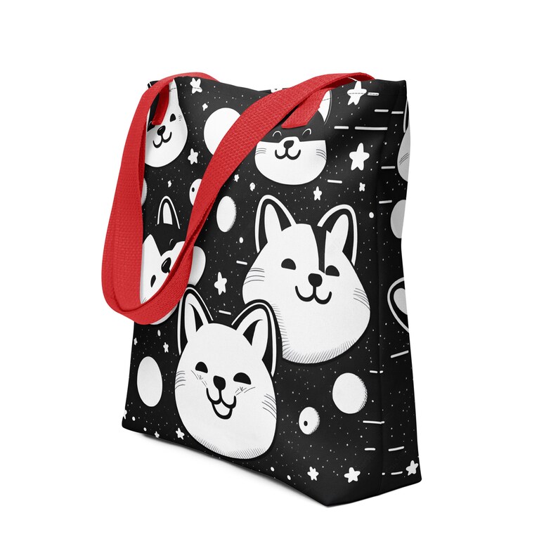Kawaii Kitten in Space Tote Bag Space Cats Tote Bag Cute - Etsy