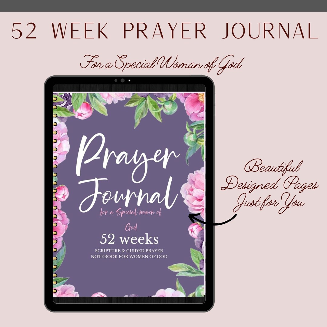 Digital Prayer Journal, 52 Week Prayer Journal, Hyperlinked Journal ...