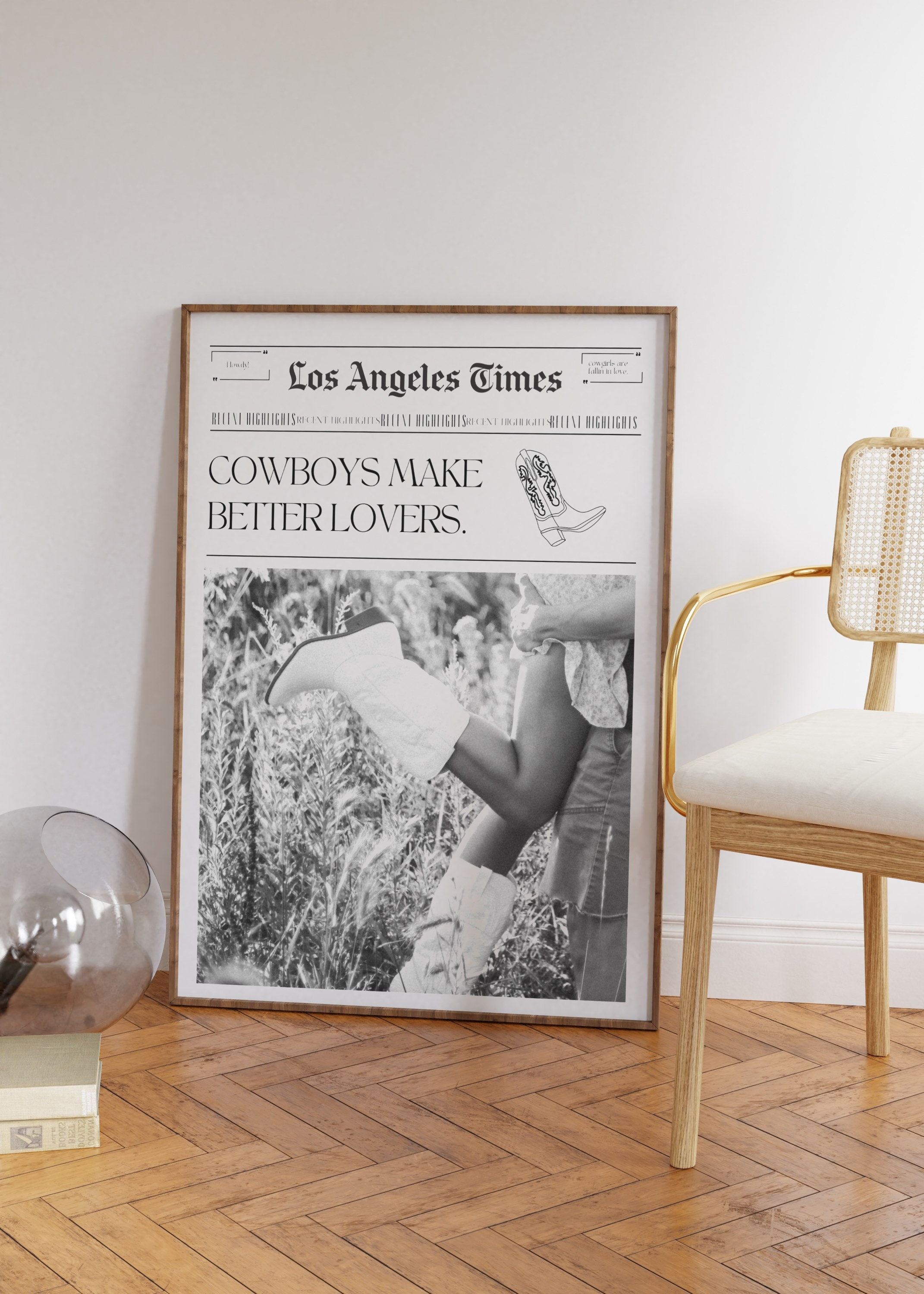 Trendy Vintage Poster, Cowboys Are Better Lovers, Cowgirl Vibe, Dorm ...