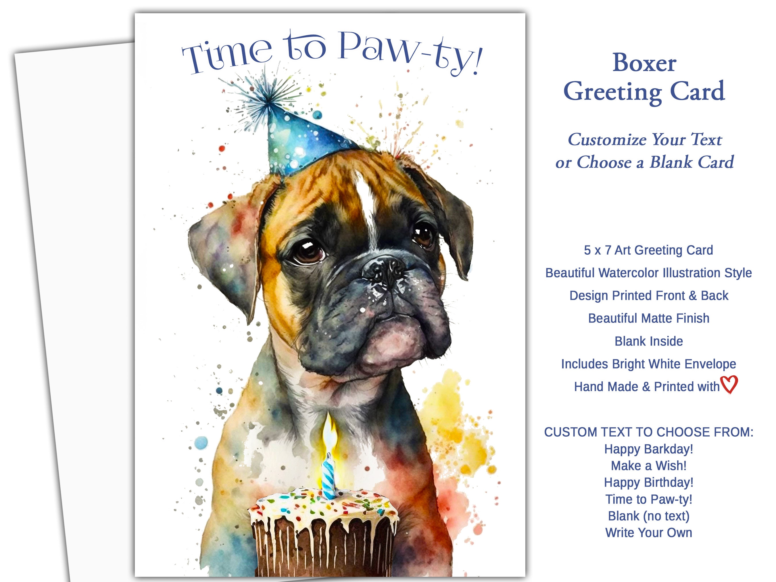 Happy Birthday White Boxer Dog