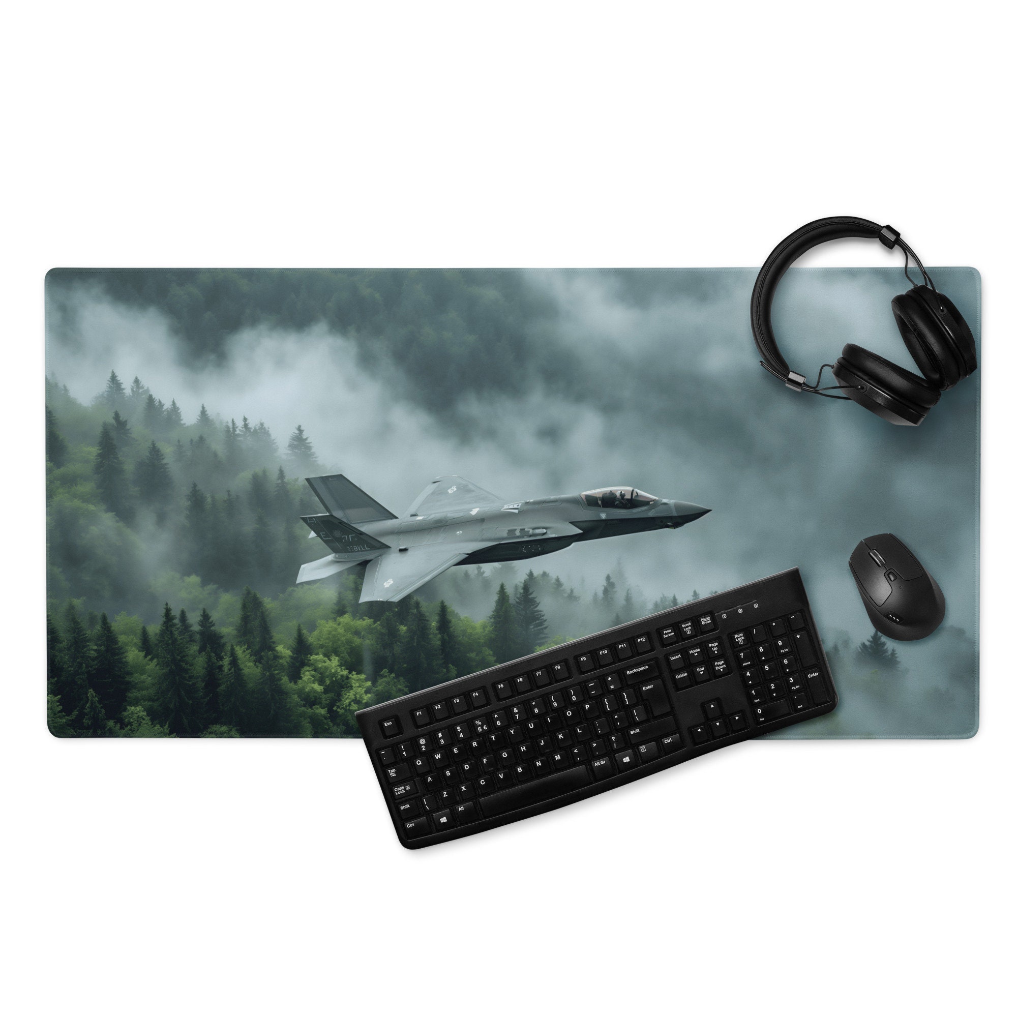 F35 Over Misty Forest Gaming Mouse Pad - Etsy