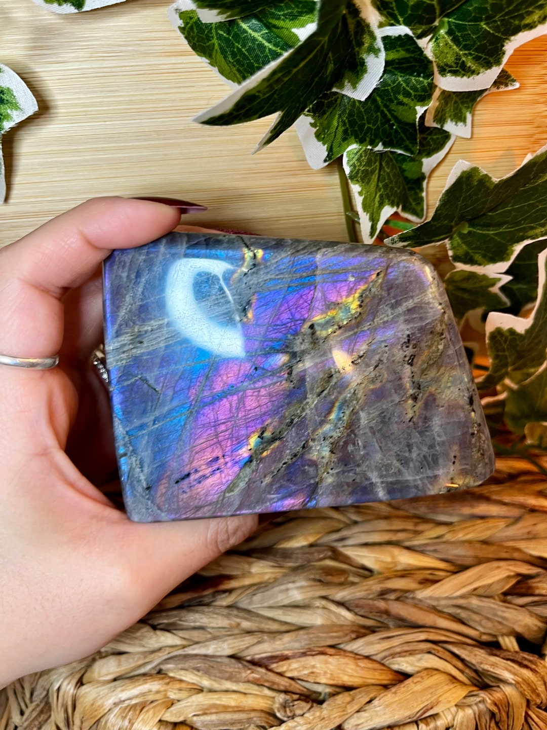 Full Face Rainbow Flash Labradorite Freeform - Etsy