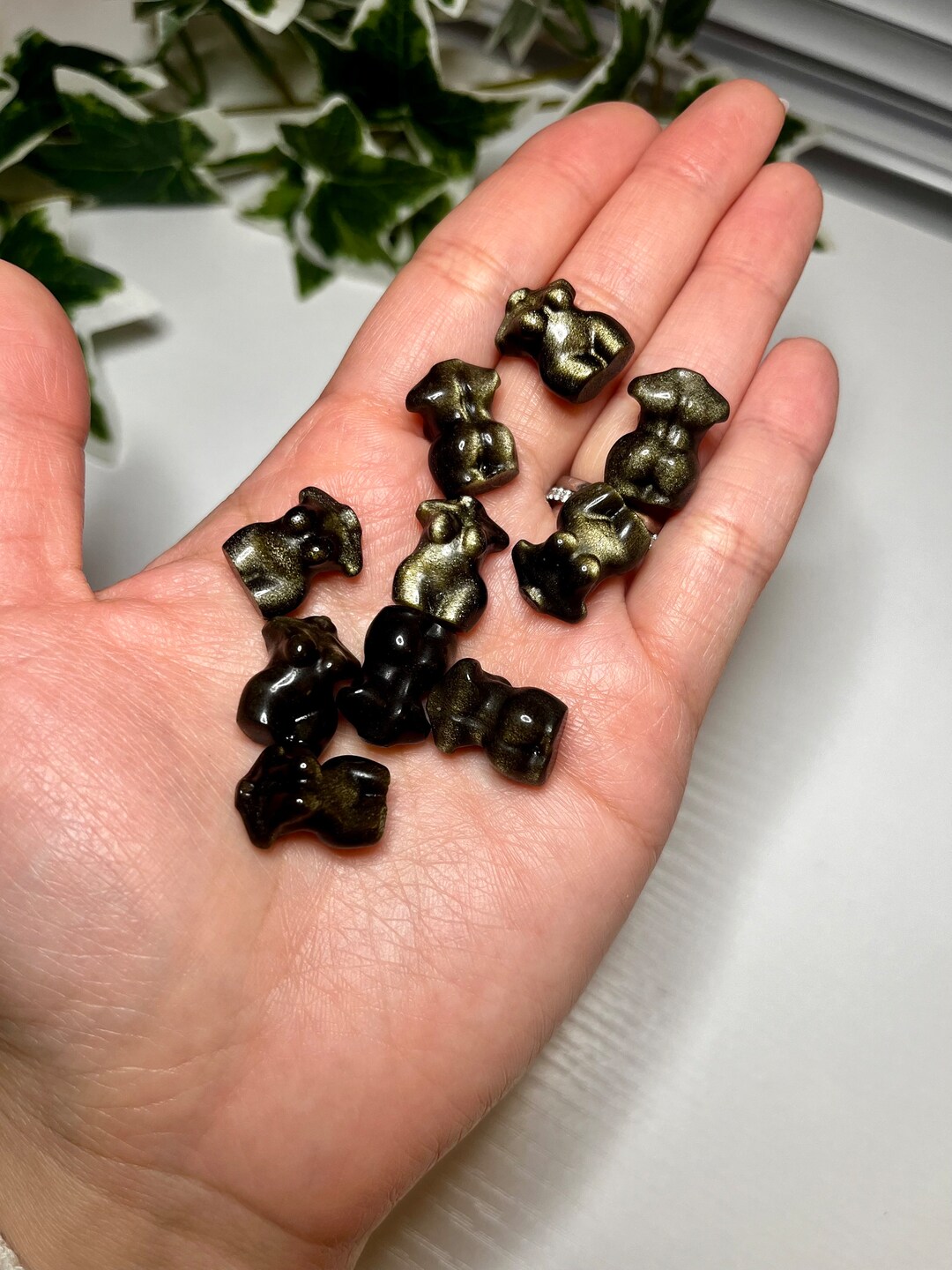 Mini Gold Sheen Obsidian Goddess Body Carving - Etsy