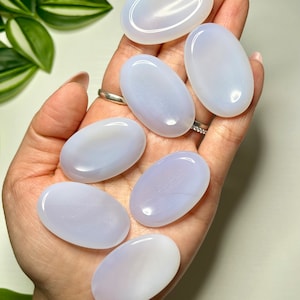 Blue Chalcedony Worry Stone - Etsy