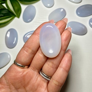 Blue Chalcedony Worry Stone - Etsy