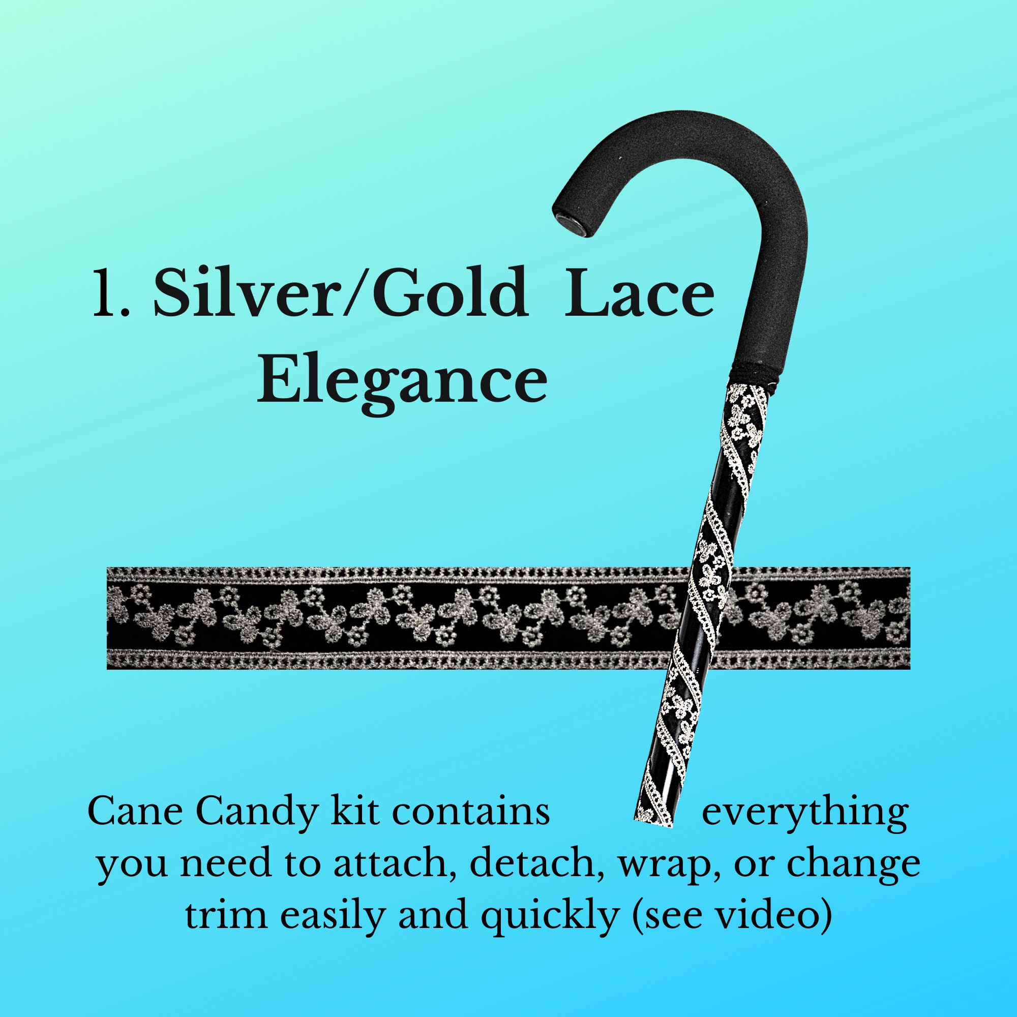 Black Tie Cane Fashion Kits; Walking Cane Fashion Kits; Cane Decoration ...