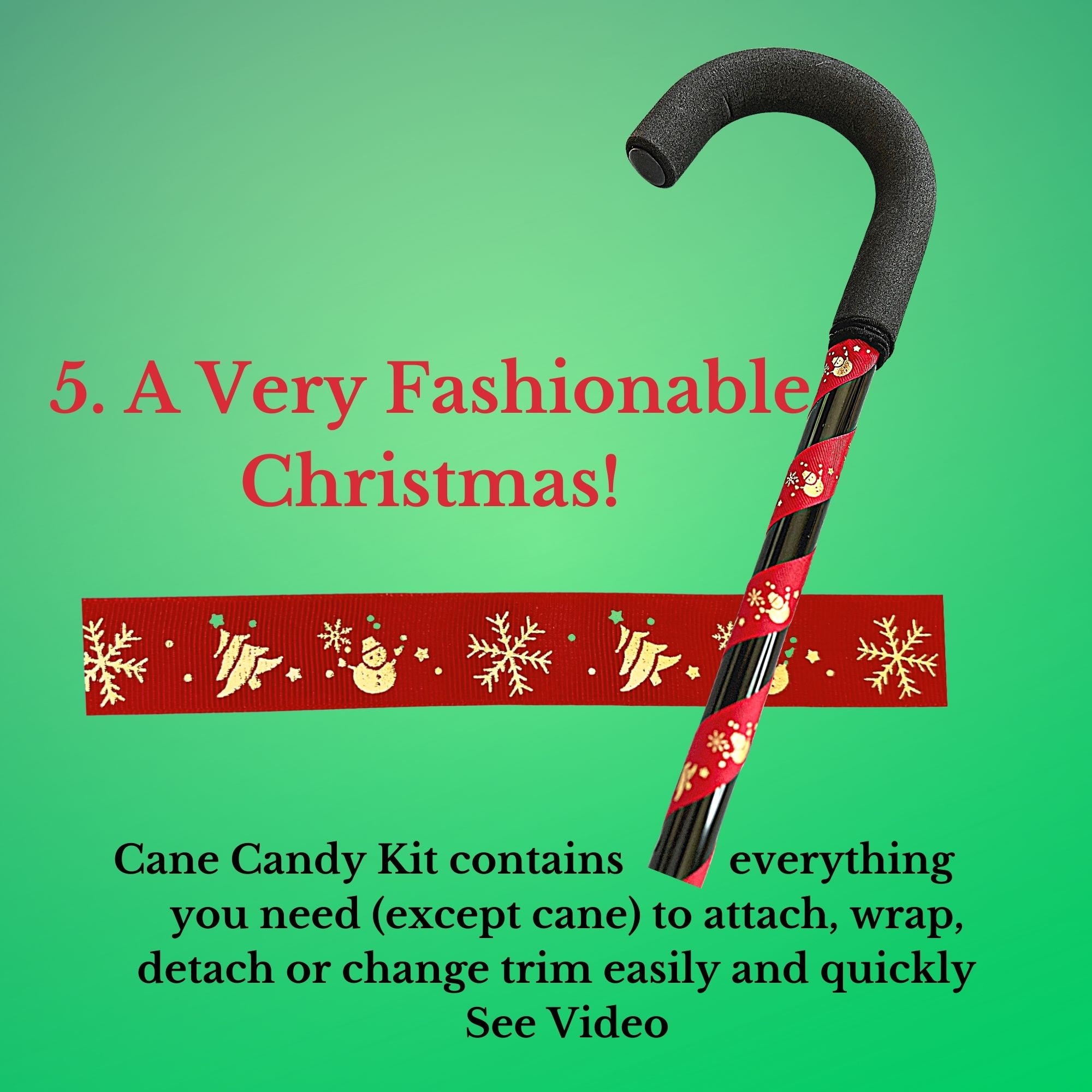 Holiday Cane Decor Kits Customize Your Walking Cane Pretty - Etsy