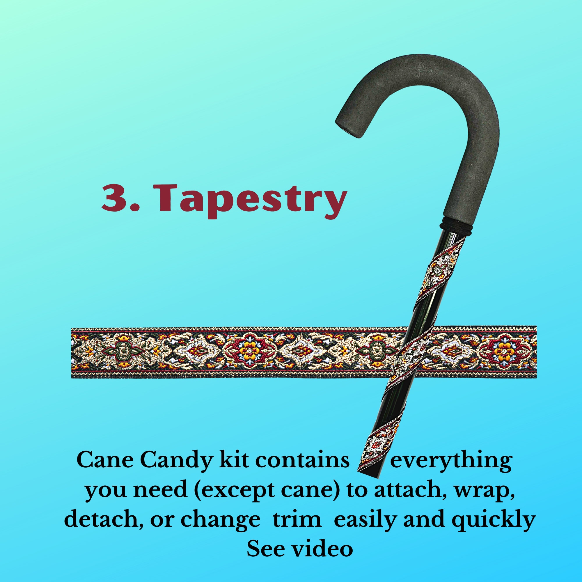 Black Tie Cane Fashion Kits; Walking Cane Fashion Kits; Cane Decoration ...