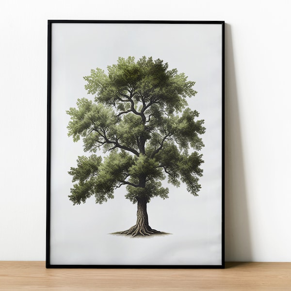 Oak Tree Art Print - Etsy