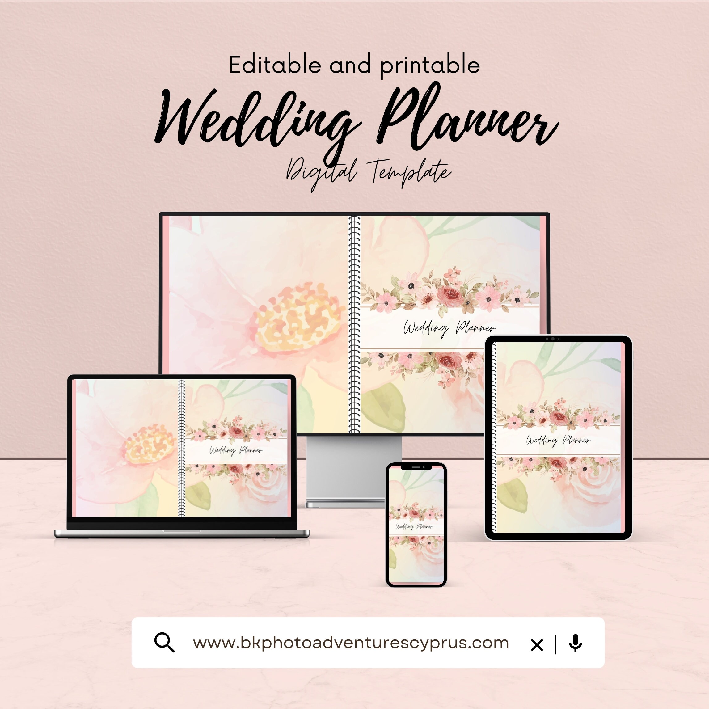 Editable Digital Wedding Planner Template, Customizable Wedding Planner ...