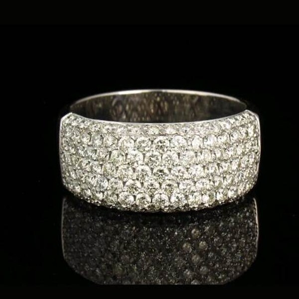 Pave Diamond Band - Etsy