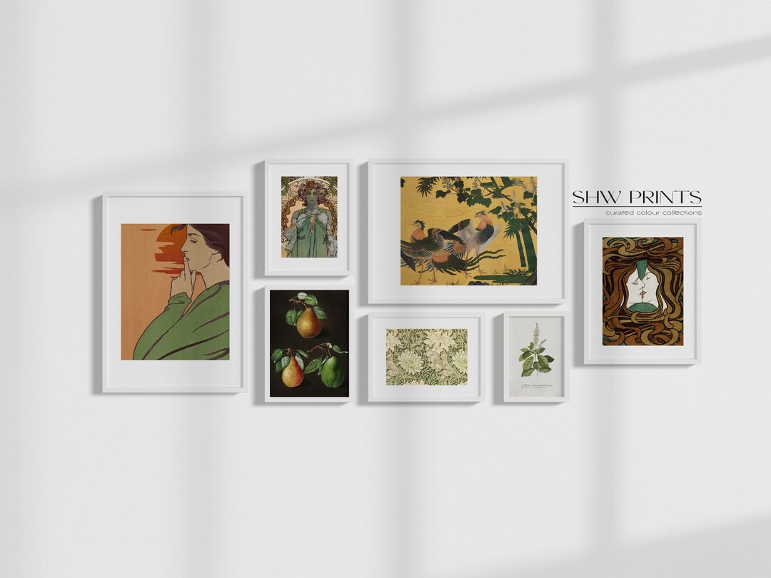 Printable Gallery Wall Set of 7 Prints Vintage Art Prints Women ...