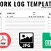 Work Log | Printable Template | Editable Google Sheets Template ...