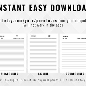 Work Log | Printable Template | Editable Google Sheets Template ...