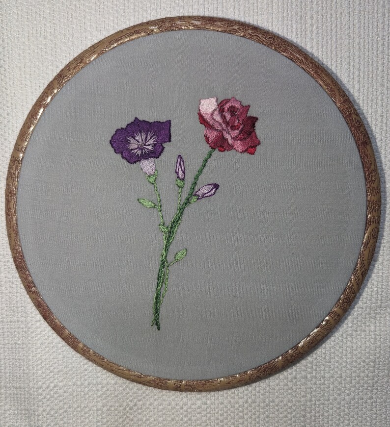 Birth Month Flower Hand Embroidery Pattern Pdf Bundle of 3 - Etsy