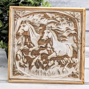 Gift for the Equestrian, Kitchen Decor, Wood Trivet, Potholder, Laser ...
