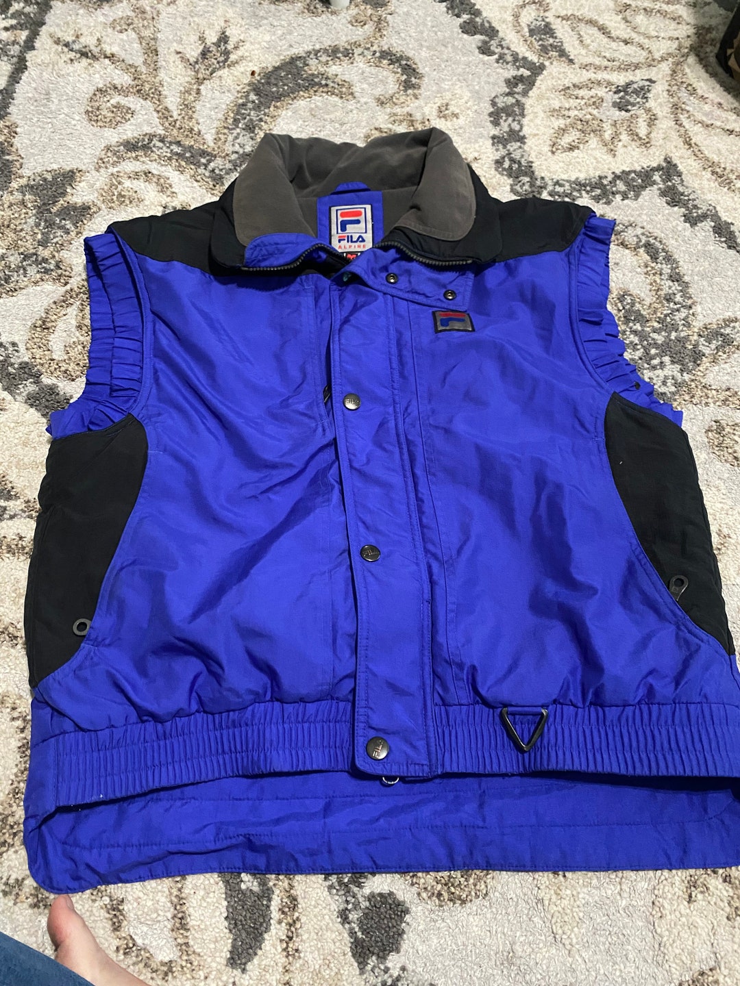 VTG 90s FILA Alpine INSULATED Blue Vest Mens Sz Med Snowboarding Ski ...