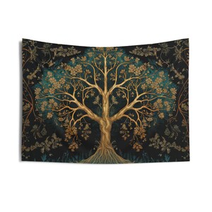 Alchemical Tree of Life Wall Tapestry: Tarot Card Aesthetic, Multiple ...