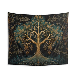 Alchemical Tree of Life Wall Tapestry: Tarot Card Aesthetic, Multiple ...