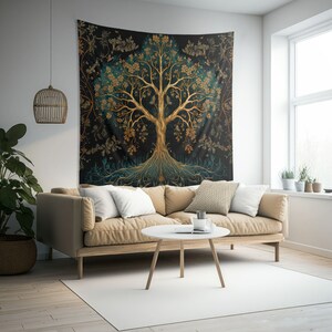 Alchemical Tree of Life Wall Tapestry: Tarot Card Aesthetic, Multiple ...