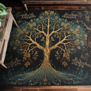 Tree of Life Area Rug - 100% Polyester Chenille - Alchemical Aesthetic ...