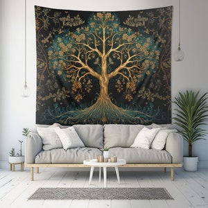Alchemical Tree of Life Wall Tapestry: Tarot Card Aesthetic, Multiple ...