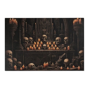 Necromancer's Summoning Altar Chenille Area Rug 3 Sizes, Dark Academia ...