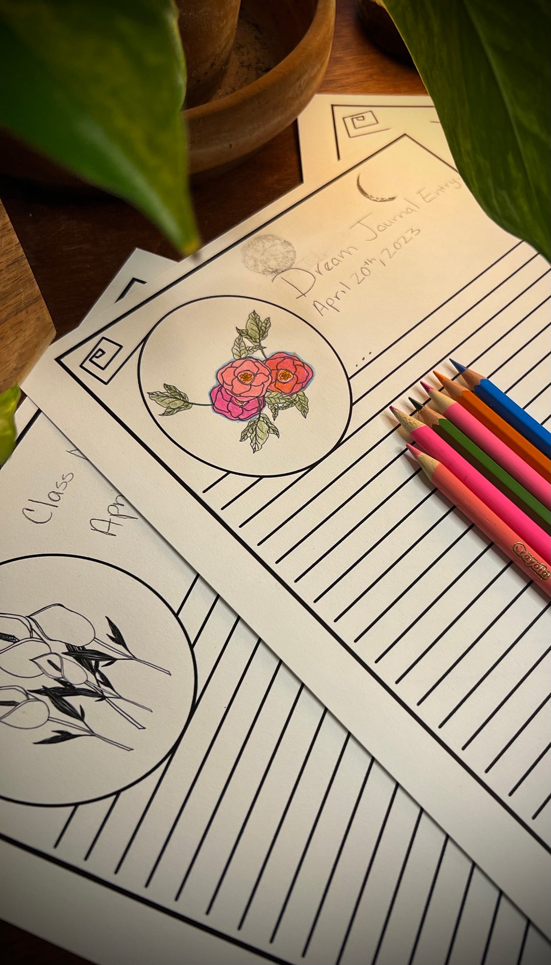 Floral Themed Printable Journal Pages - Etsy