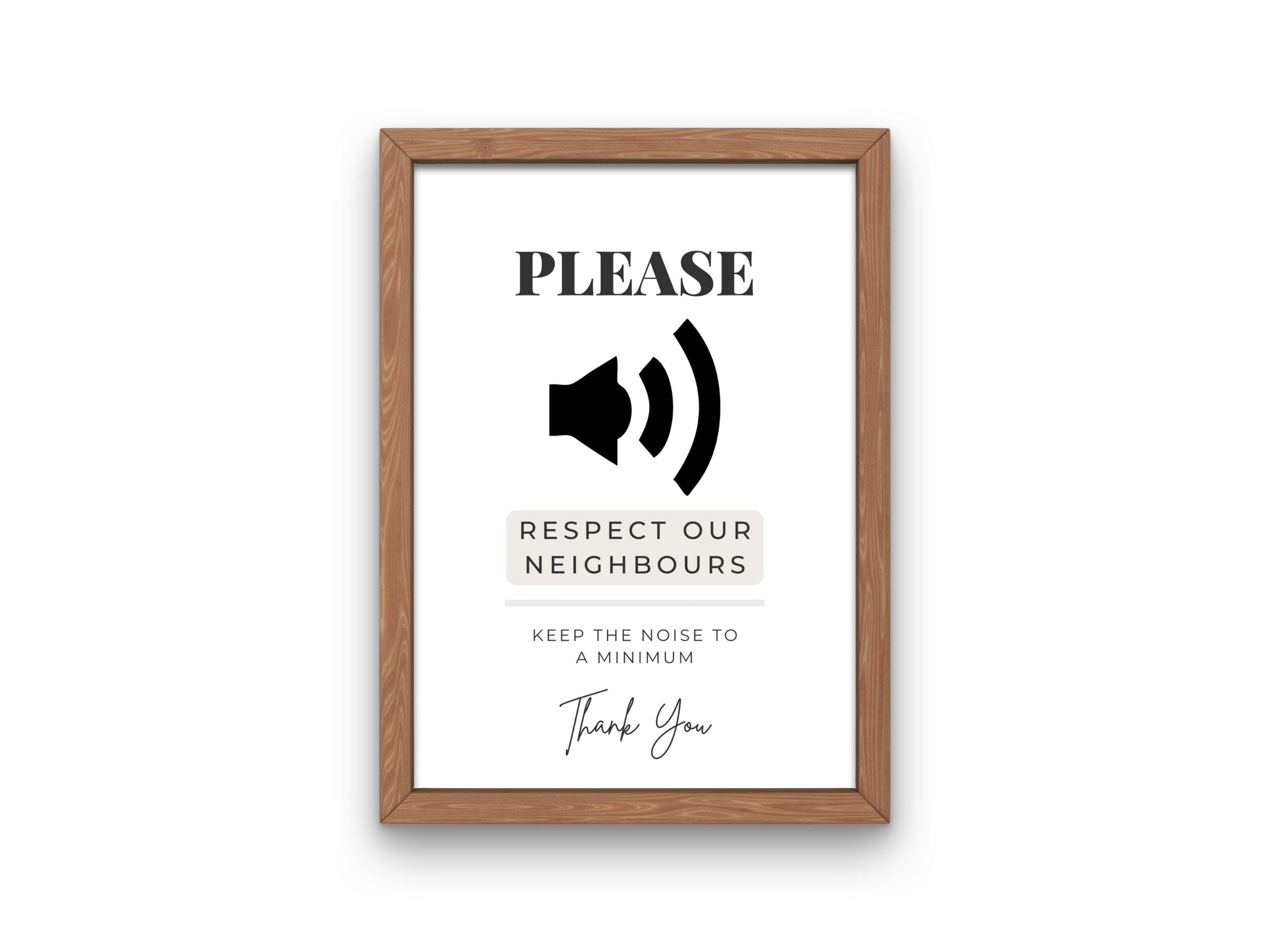 Please Keep the Noise Down Printable Sign for Airbnb, VRBO, Office ...