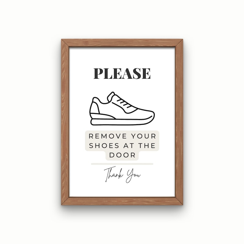 Shoes off Printable - Etsy