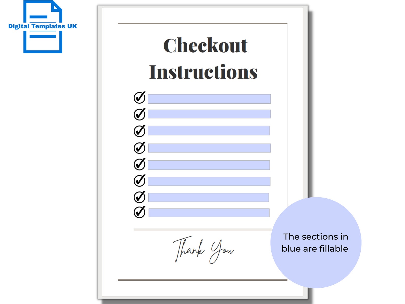 Airbnb Checkout Instructions Sign, Vacation Rental Template (PDF ...