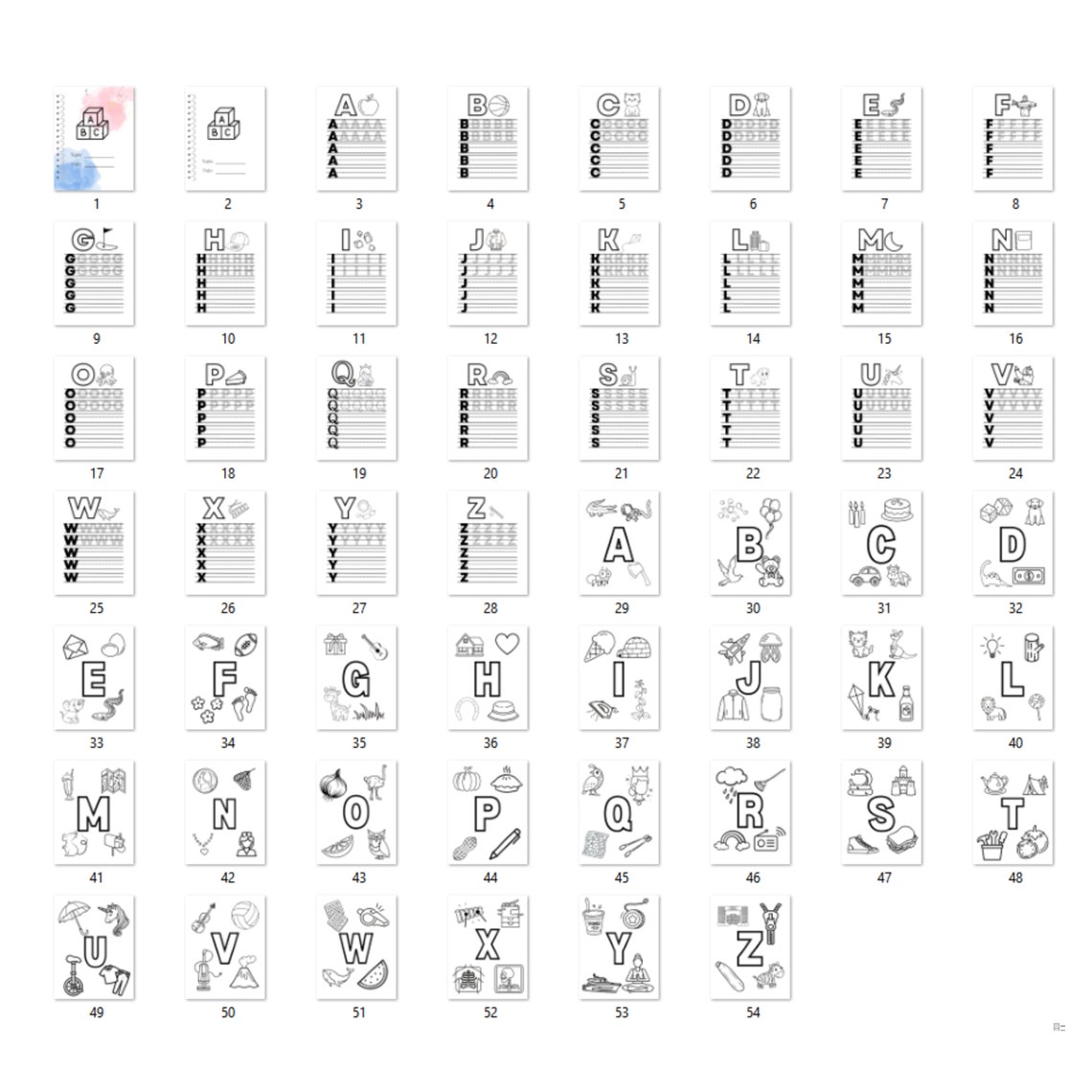 ABC Alphabet Worksheet Lesson Plan - Etsy