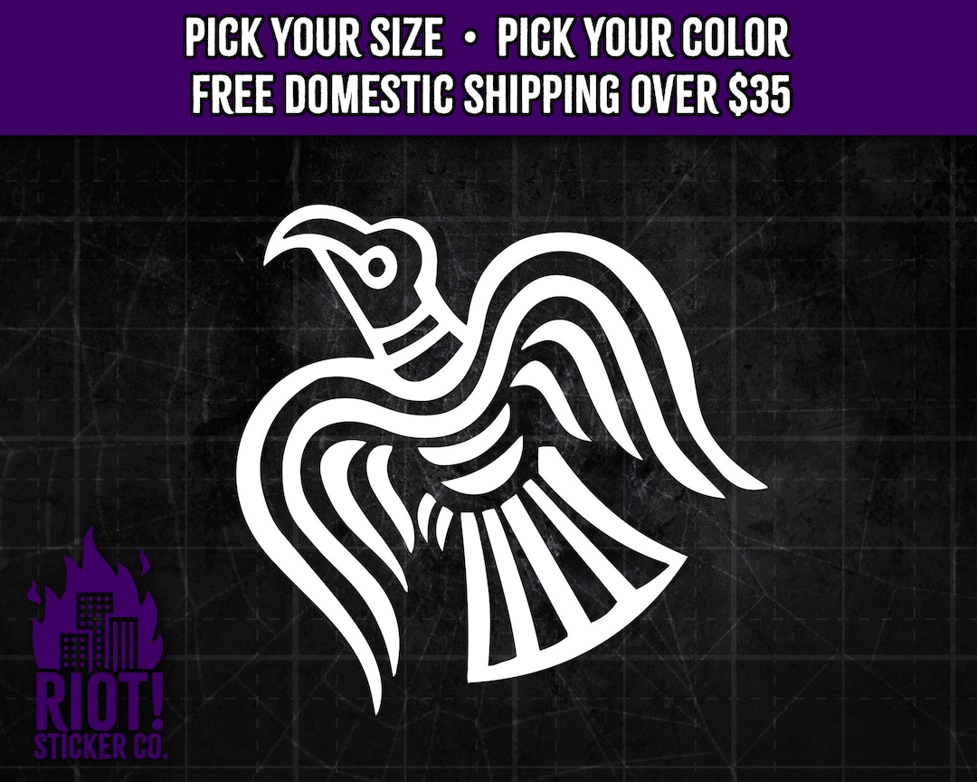 Norse Raven Decal for Car Laptop Yeti Tumbler Vikings Norse - Etsy