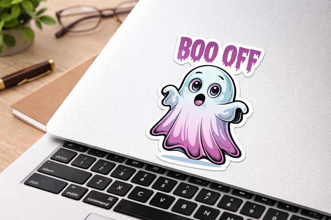 Boo off Ghost Vinyl Sticker | Sarcastic Laptop Decal - Etsy