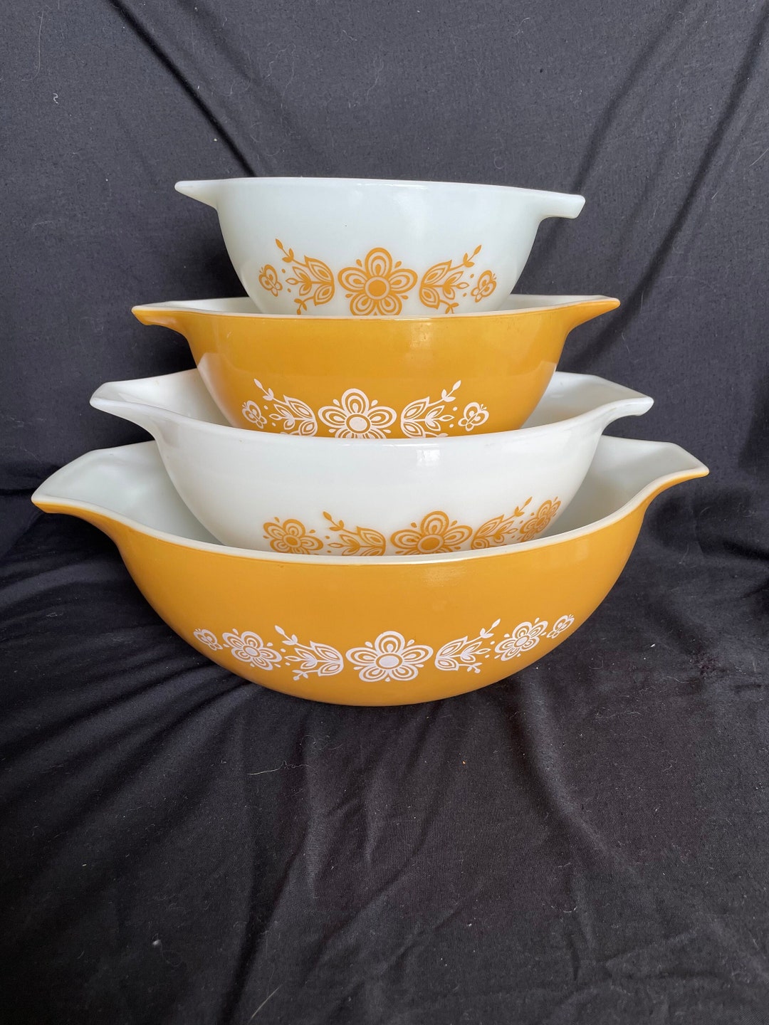 Vintage 1970s Pyrex Butterfly Gold Cinderella Bowl Set of 4 - Etsy