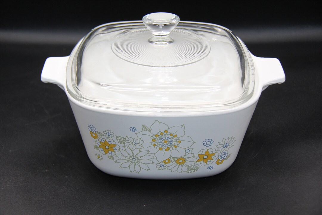 Corning Ware Pyroflam Version Floral Bouquet Casserole Dish With Lid 7 ...