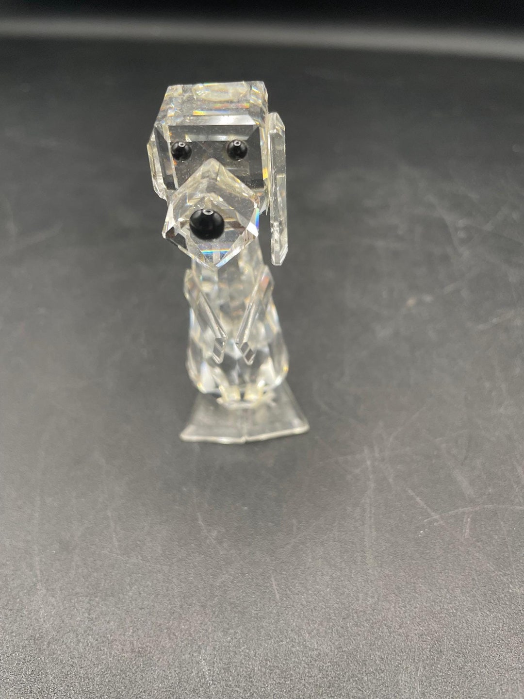 Swarovski Crystal Puppy Dog With Black Nose and Eyes - Etsy