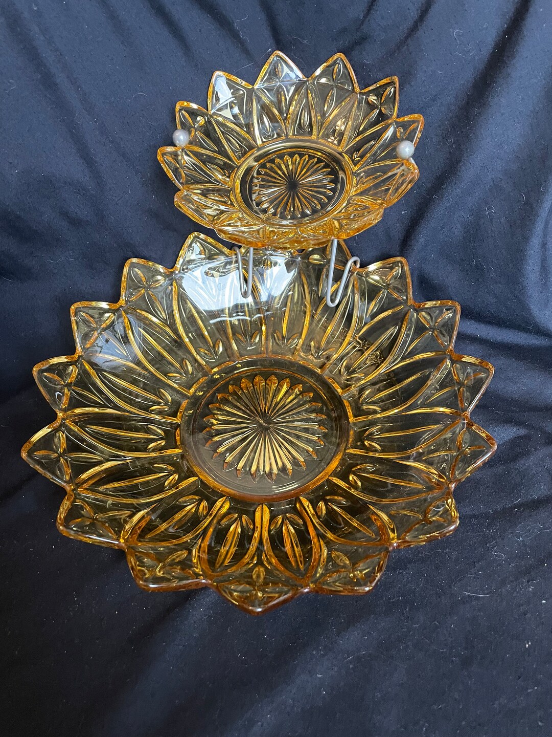 Federal Glass Yellow Petal Chip and Dip 3 Pieces - Etsy