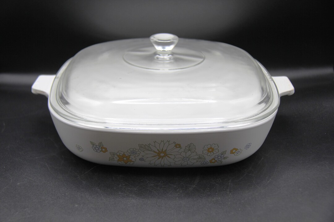 Corning Ware Pyroflam Version Floral Bouquet Casserole Dish With Lid 7 ...