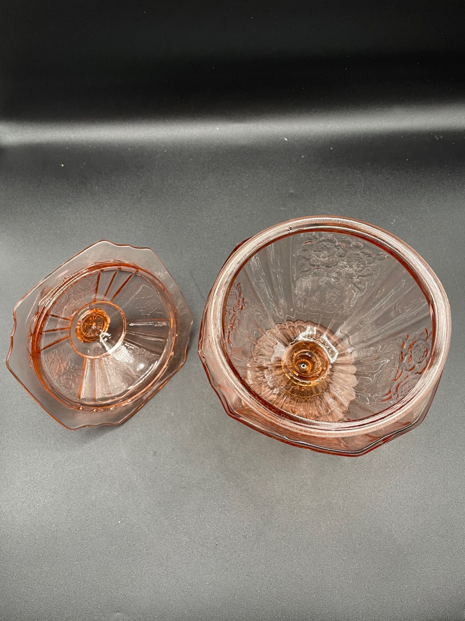Mayfair Pink Depression Glass Covered Candy Dish - Etsy