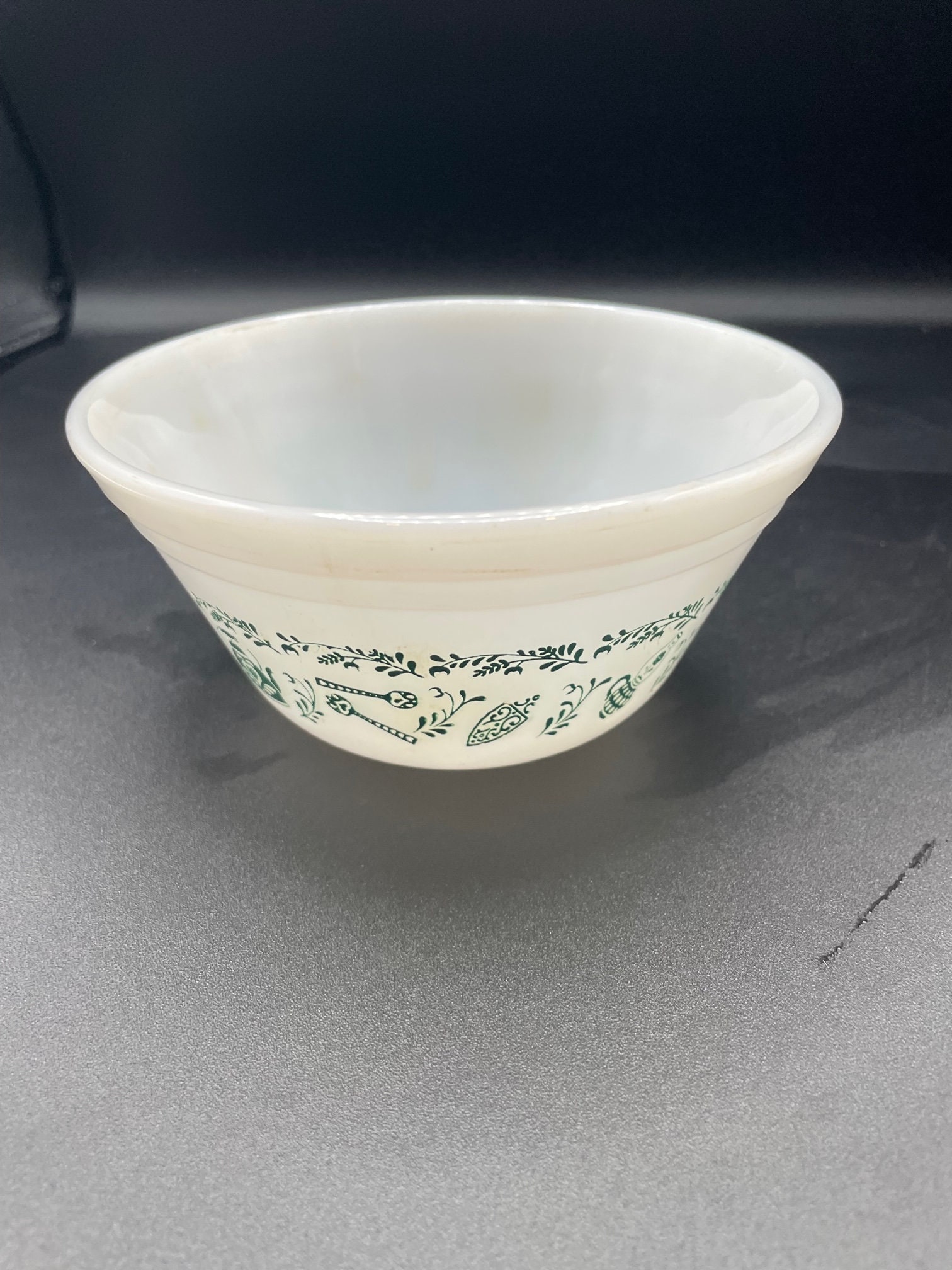 Vintage Federal Glass Milk Glass Small Bowl With - Etsy