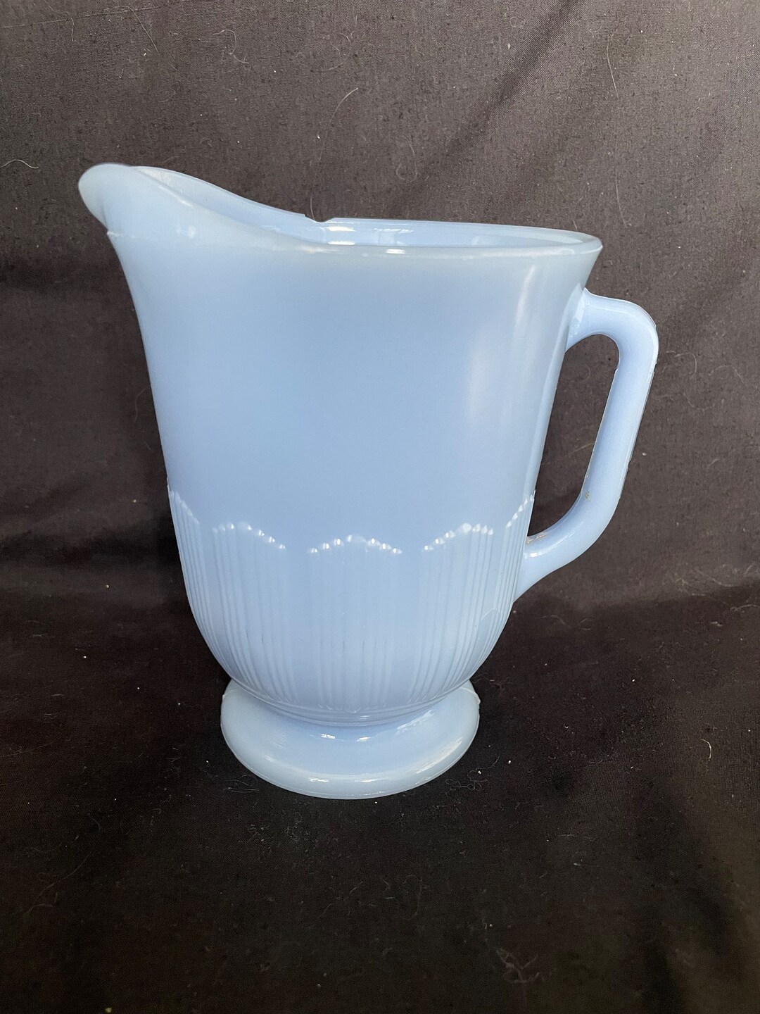Pyrex Milk Glass Blue Delphite Made in Canada Water Pitcher - Etsy