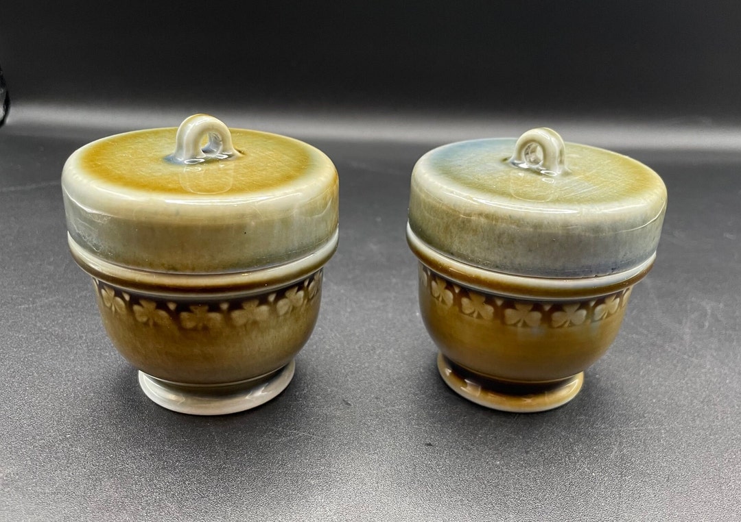 Vintage Wade Green/blue Shamrock Clover Egg Coddlers X2 - Etsy